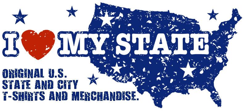 Vintage retro novelty I love my state tees