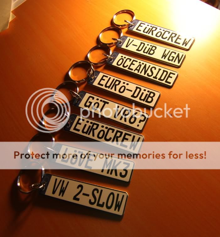 CUSTOM GERMAN EURO PLATE KEY TAGS $18 shipped! | VW Vortex - Volkswagen ...